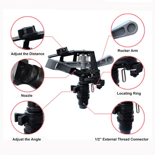 1/2'' Angle Adjustable Plastic Sprinkler - IONEX AGRO TECHNOLOGY