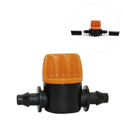 4mm Mini Ball Valve (2 pieces) for 4/7mm Hose Pipe - IONEX AGRO TECHNOLOGY